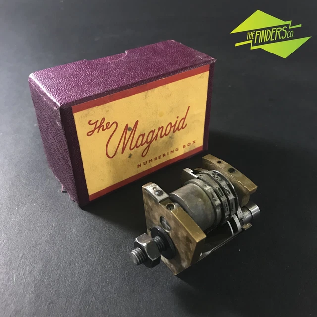 VINTAGE NOS 'THE Magnoid' Letterpress Backward Numbering Box Machine 67 ...