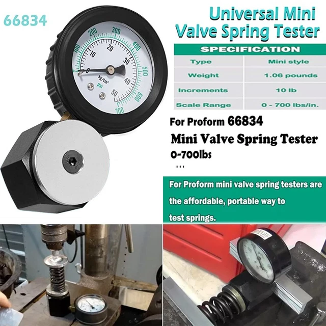 66834 UNIVERSAL MINI Valve Spring Pressure Tester Gauge - 0-700 PSI -0 ...