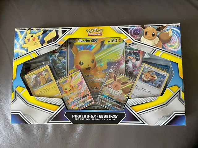 POKEMON TCG PIKACHU Gx & Eevee GX Special Collection Box Sealed 4 pack ...