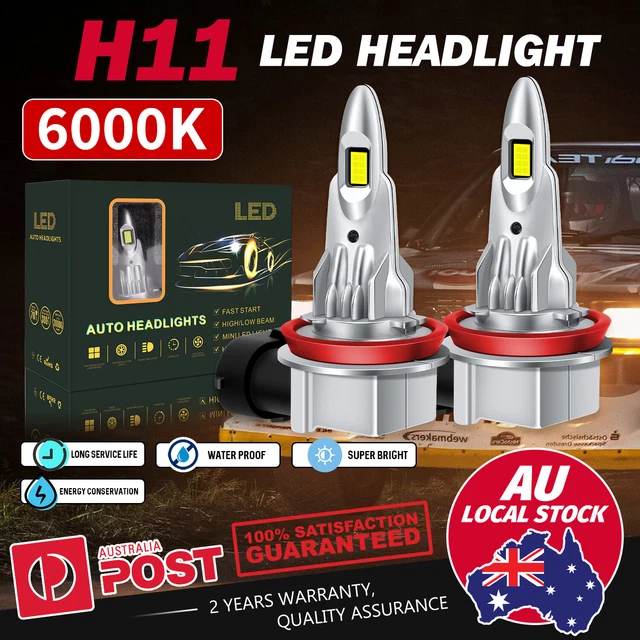 MODIGT 2X H11/H8/H9 9000LM LED Headlight Bulbs 6000K High/Low Beam ...
