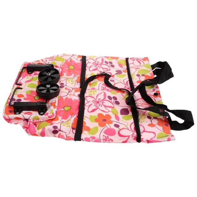 BAG WITH WHEEL Rolling Grocery Cart Shopping Trolley Folding Shopping ...