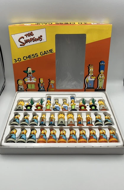 THE SIMPSONS 3D Chess Set Vintage (2000) Complete Boxed £23.99 ...