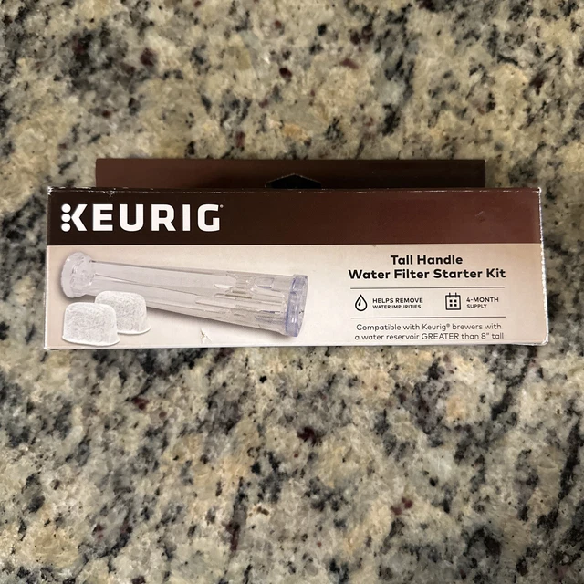 KEURIG TALL HANDLE Water Filter Starter Kit 1 Filter Handle 2 Filter ...