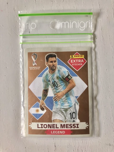 GOLD LIONEL MESSI - Panini Qatar 2022 FIFA World Cup - Extra Sticker Legend £106.50 - PicClick UK