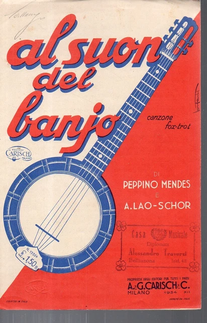 @SC4 AL SUON DEL BANJO spartito partitura MENDES - LAO SCHOR 17354 EUR ...