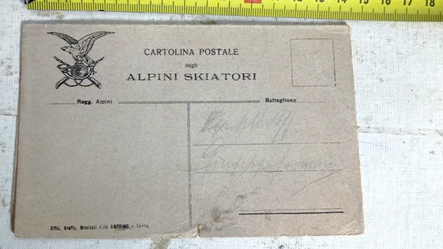 VECCHIA CARTOLINA MILITARE Reggimento Alpini Sciatori Regio Esercito ...