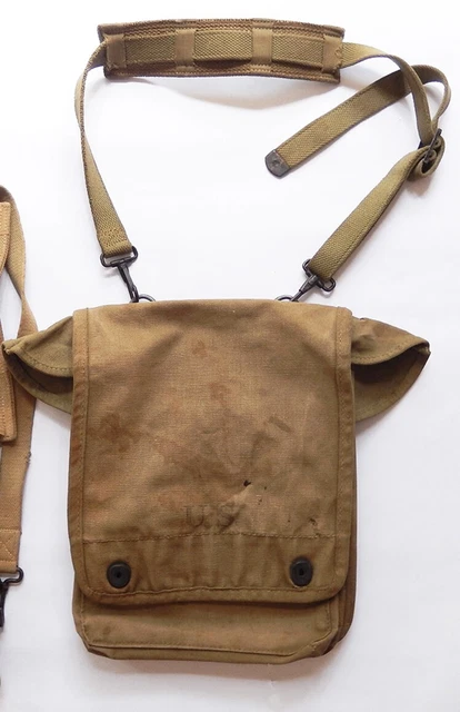 WW2 US ARMY Ww2 Usmc Canvas Map Case Bag Complete Dated 1942 EUR 106,05 ...