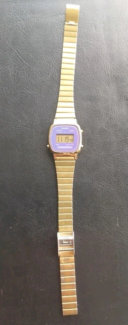 MONTRE CASIO LA670W (3191) 25 mm ton or et violet - Batterie neuve EUR ...