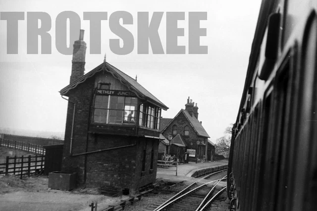 35MM NEGATIVE BR British Railways Scene View Methley Junction Signal ...