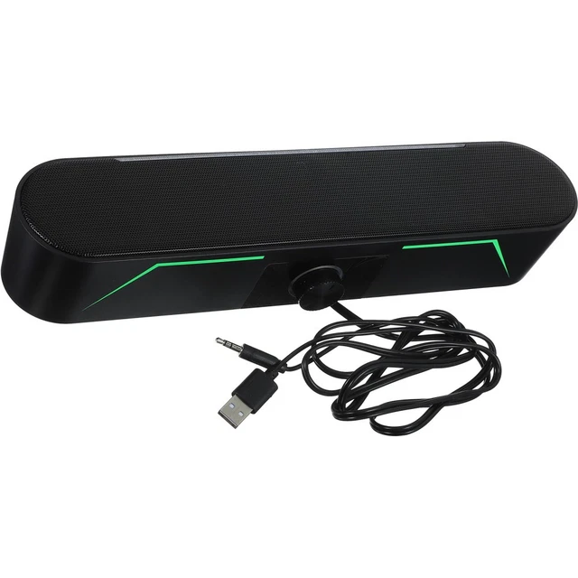 STEREO BASS SOUND Computer Speakers 3.5mm USB Wired Soundbar for ...