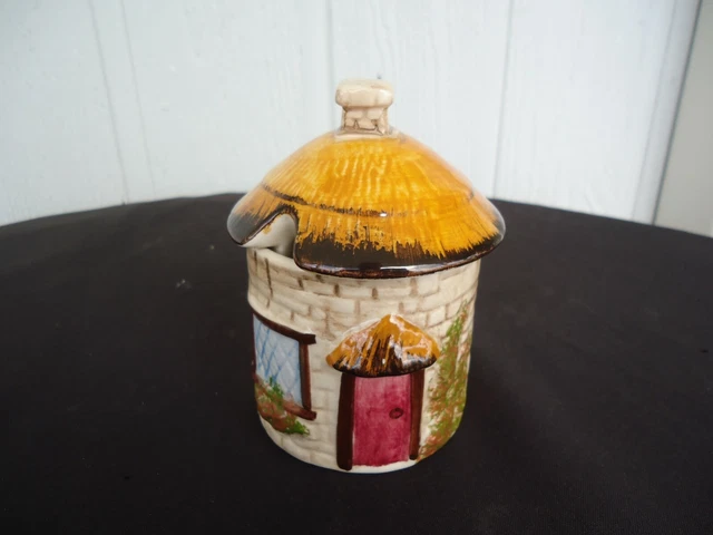 VINTAGE BABBACOMBE POTTERY Devon Cottage ware sugar bowl preserve pot £ ...