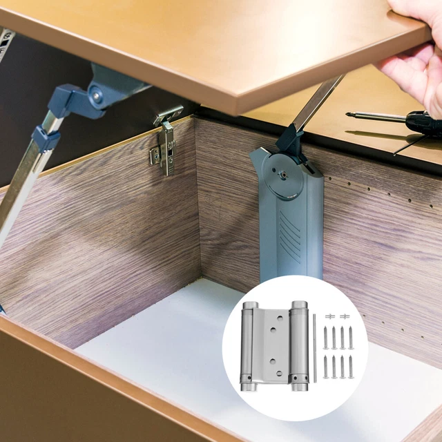 TWO-WAY HINGE CABINET Double Action Floor Spring Kitchen Door Hinges £ ...