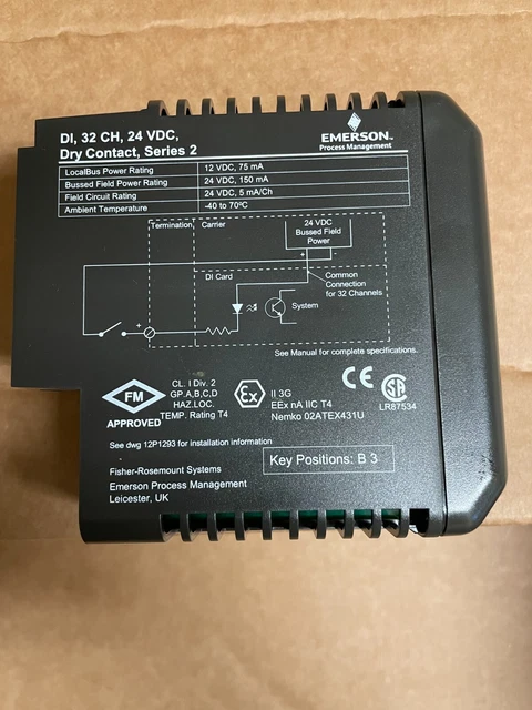 NEW EMERSON DELTA V KJ3203X1-BA1 digital input module 12P3270X032 Rev C ...