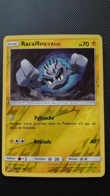 CARTE POKÉMON REVERSE : Racaillou 40/145 Reverse SL2 Gardiens ...