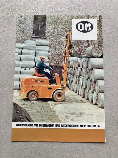 ORIGINAL PROSPEKT OM Gabelstapler Stapler Faltprospekt Traktor ...