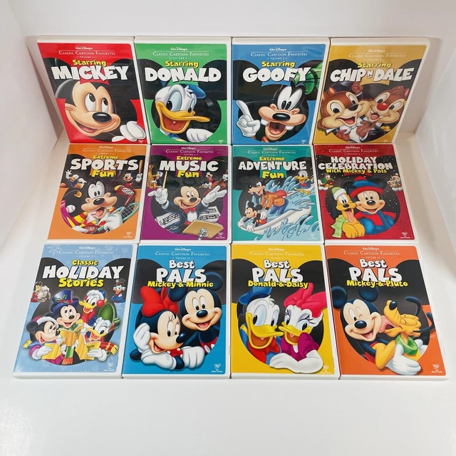 WALT DISNEY'S CLASSIC Cartoon Favorites Volumes 1-12 DVD Lot Complete w ...