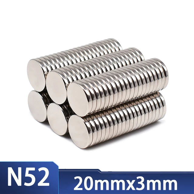RARE EARTH STRONG Magnet Disc Round Cylinder Neodymium N52 20x3mm ...