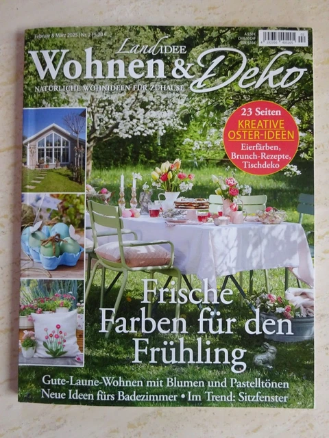 LANDIDEE: WOHNEN & Deko, Februar & März 2025, "Frische Farben für den ...