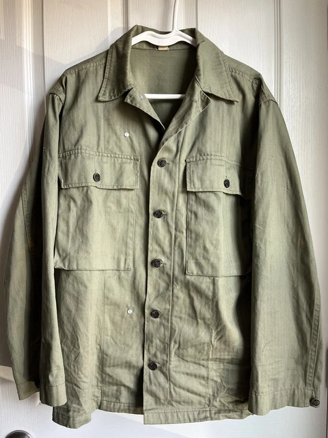 WW2 US ARMY HBT Uniform Jacket Light Shade Reproduction £52.03 ...