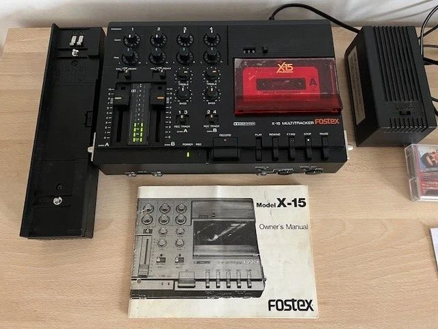 FOSTEX X-15 MULTITRACKER compatto registratore a cassette 4 tracce ...