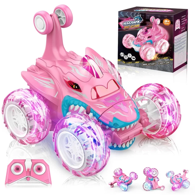 GIRLS REMOTE CONTROL Cars 360°Flips LED Flash Light Monster Truck Toys ...