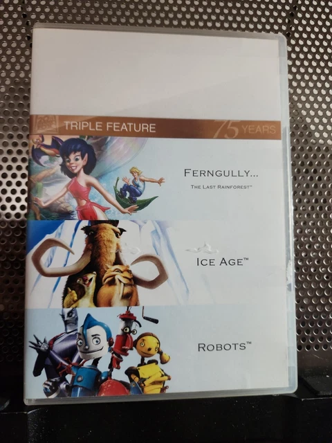 TRIPLE FEATURE:FERNGULLY ,ICE Age, Robots DVD, 75 Years £7.92 - PicClick UK