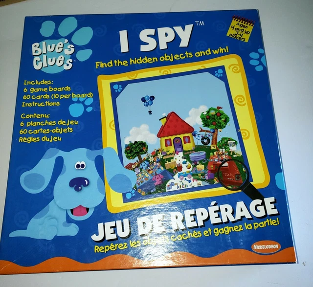 ORIGINAL 2002 NICKELODEON Blues Clues I Spy Memory Board Game Nick Jr ...