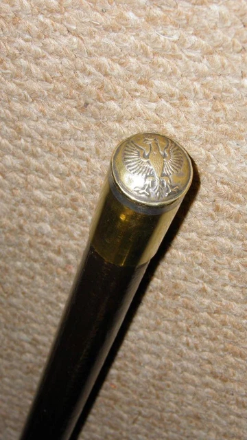 WW2 POLISH TRENCH Art Walking Stick / Cane - Poland Eagle Brass Top £99 ...