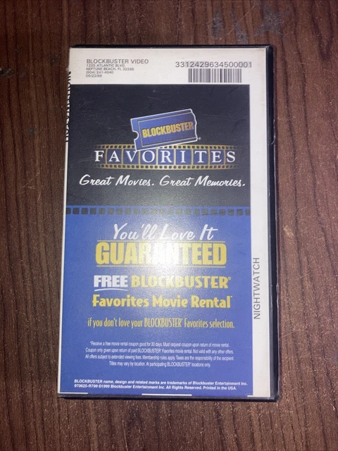 BLOCKBUSTER VIDEO VHS Rental Clamshell Case NIGHTWATCH £18.92 - PicClick UK