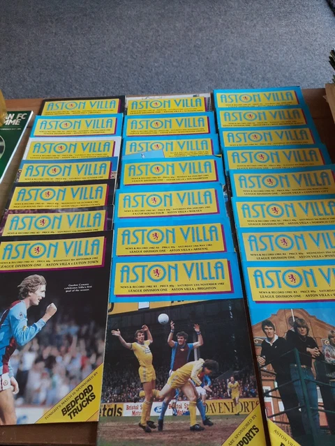 22 X ASTON Villa Home Programmes (1982-83) £17.99 - PicClick UK