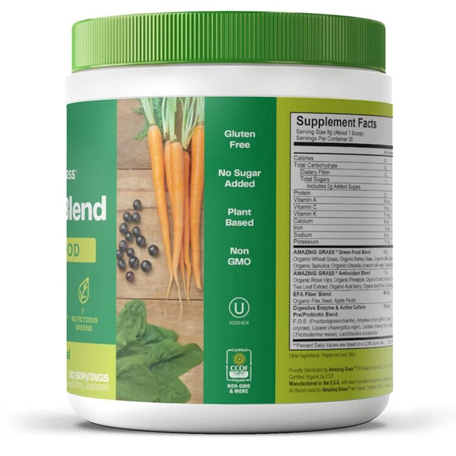 PREMIUM SUPER GREENS Supplement Super Green Powder Blend £18.86 ...