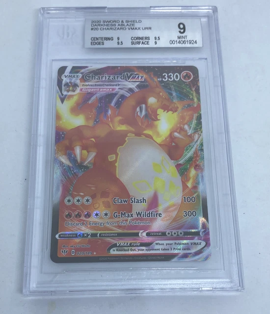 POKEMON DARKNESS ABLAZE CHARIZARD VMAX BGS Mint 9 With Sub grades EUR ...