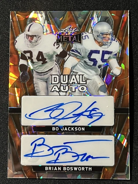 2024 LEAF METAL Dual Auto Bo Jackson Brian Bosworth 2/4 EUR 47,81 - PicClick IT