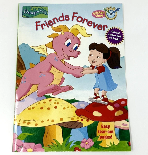 2000 DRAGON TALES Friends Forever Coloring Book + Sticker Time Unused ...