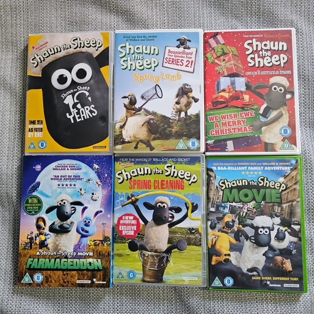 SHAUN THE SHEEP x 6 DVD Bundle Aardman Animated Wallace & Gromit Mini ...