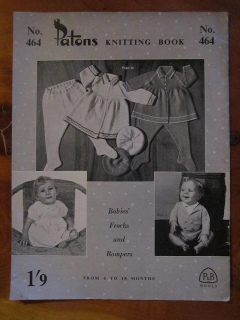 VINTAGE KNITTING PATTERN Book Patons No. 464 Great **** Must See $3.00 ...