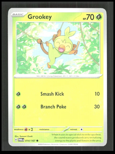 GROOKEY 014/167 SV06: Twilight Masquerade Pokemon tcg Card CB-1-9-C-1 ...
