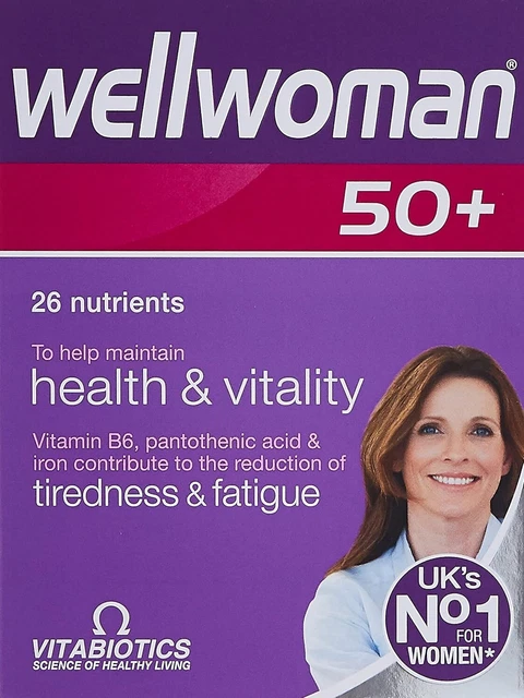 VITABIOTICS WELLWOMAN 50+ Plus Advanced Vitamin Mineral Supplement 30 ...