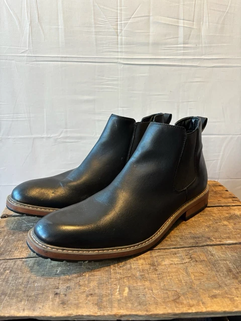 PERRY ELLIS MEN’S Chelsea Boots Size 13 Black Dark Academia Urban ...