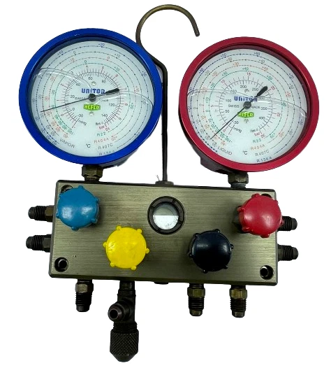 REFCO M4-3-DELUXE-DS-SUPER-CCL-CA 4681041 Colector de 4 vías Lbs BAR R22 R404A R134A EUR 349,89 ...