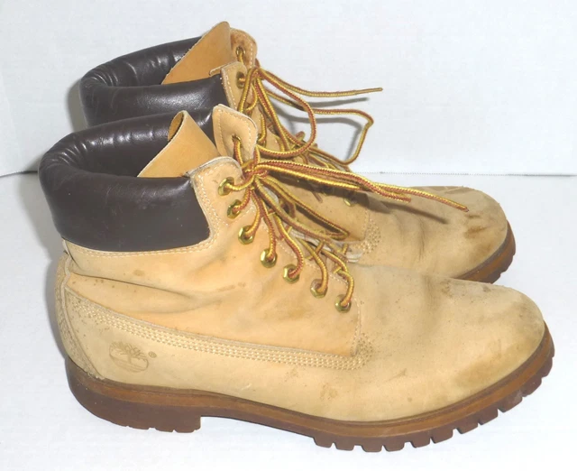 TIMBERLAND PREMIUM 6 inch Wheat Nubuck Men's Leather Boots Size:11 M ...
