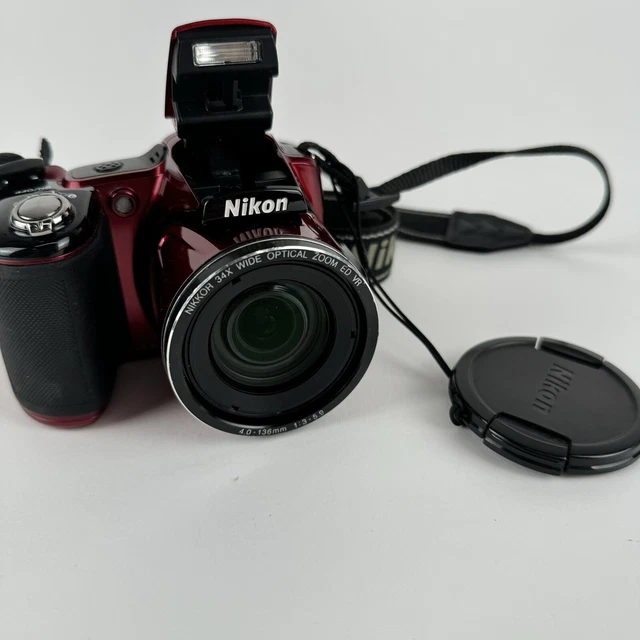 NIKON COOLPIX L830 16.0MP 34X Optical Zoom Full HD Digital Camera - Red ...