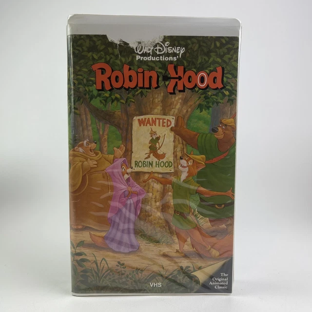 WALT DISNEY CLASSICS 1986 Robin Hood VHS Black Diamond Clamshell Case £ ...