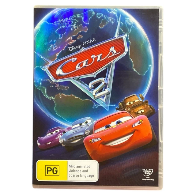 CARS 2 DVD Movie Disney Pixar Animated Kids Lightning McQueen PG Region ...