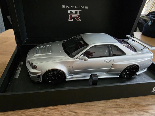 1/18 NISSAN SKYLINE R34 GTR GT-R MARK Z-tune 100 PCS WW Limited SILVER ...