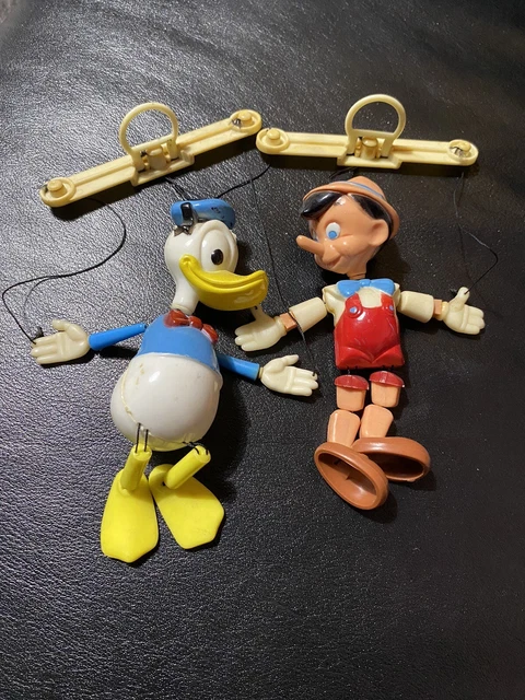 DONALD DUCK PINOCCHIO String Puppets Walt Disney Puppets Vintage 1970s ...