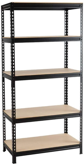 5-TIER METAL STORAGE Shelving Unit Heavy Duty Garage Shelf Organizer ...