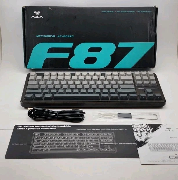AULA F87 PRO Wireless Mechanical Keyboard,Tri-Mode Bluetooth 5.0/2.4GHz ...