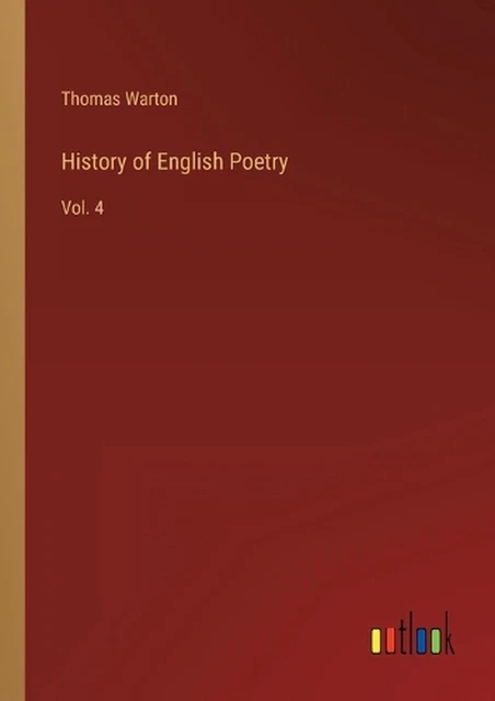 HISTOIRE DE LA poésie anglaise : Vol. 4 livres de poche de Thomas ...