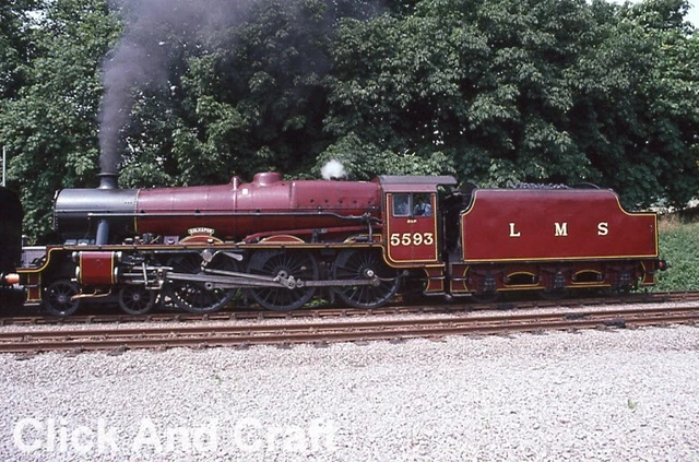 35MM SLIDE BR British Railways Steam Train LMS Jubilee Class No. 5593 ...